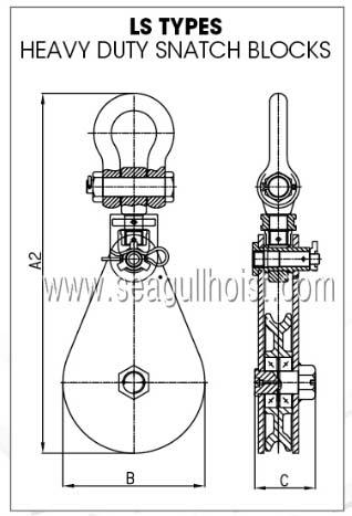 LS Type 20 Ton Snatch Block Construction / Ship Building Use