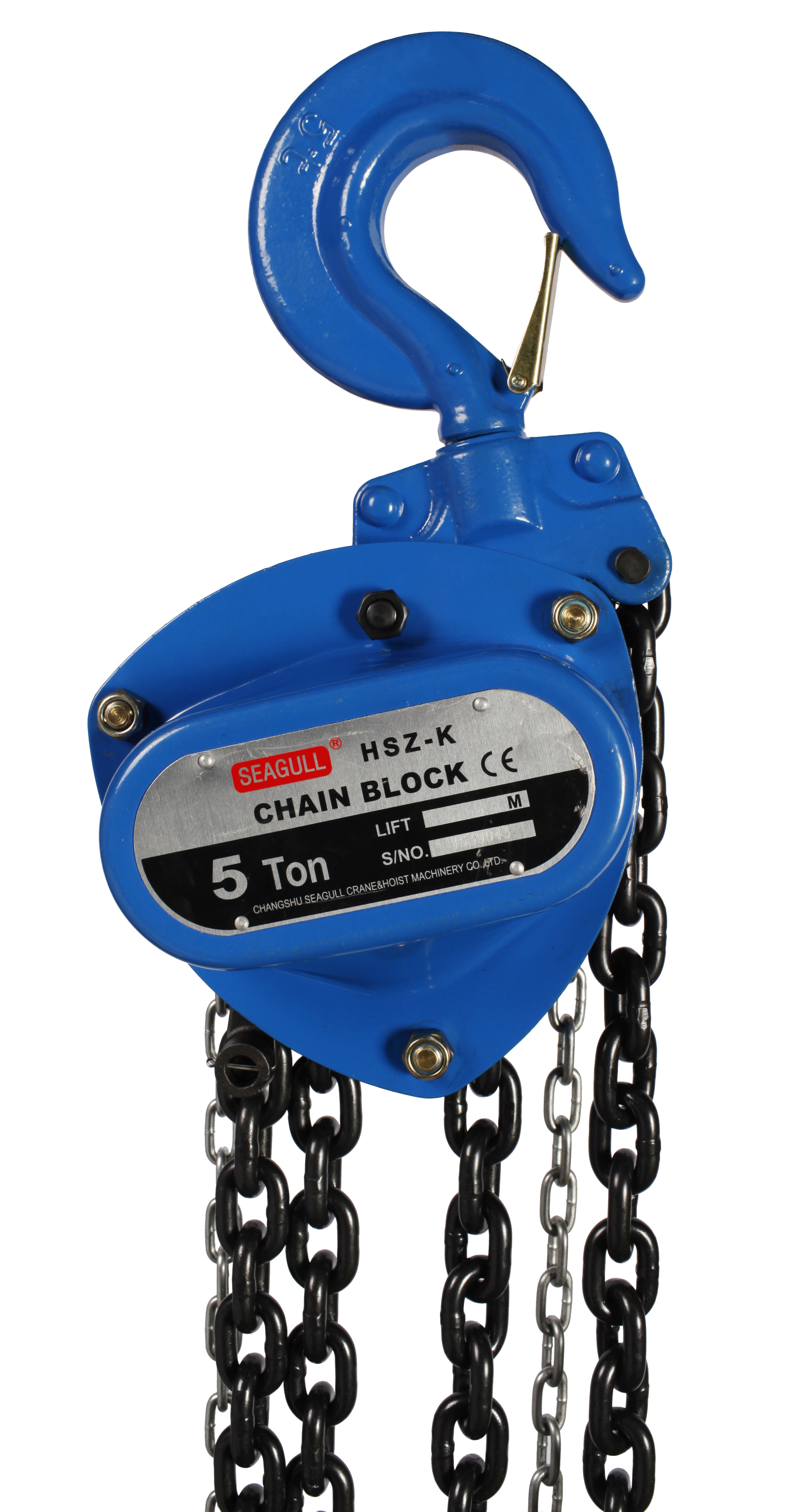 Alloy Steel Manual Chain Block Hoist , 6 M Chain Lifting Pulley Block 3 Ton