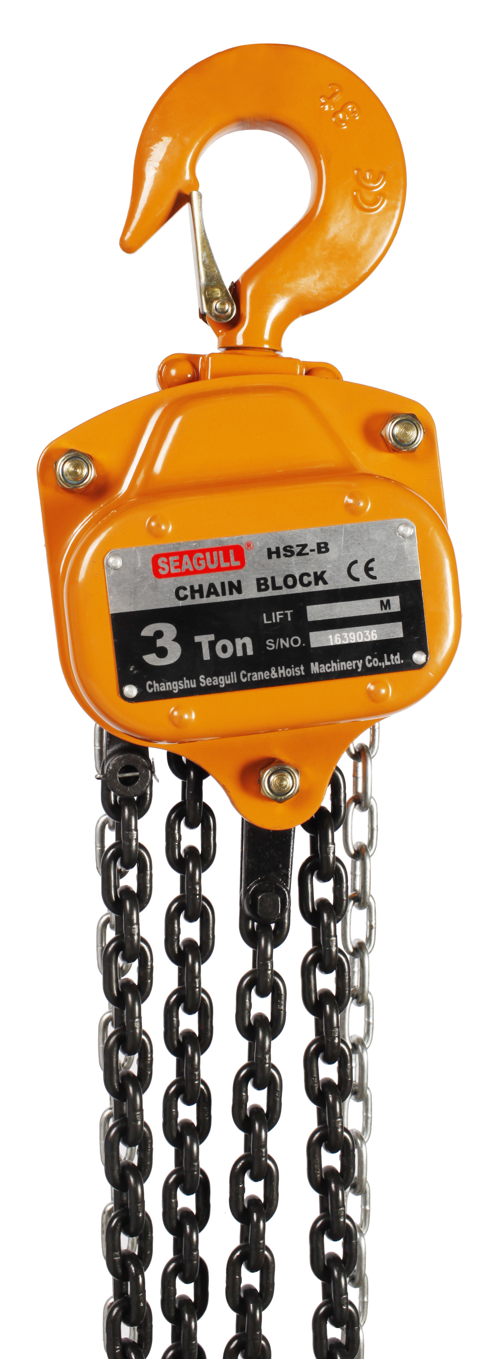 Alloy Steel 3 T / 3 Ton Manual Chain Block , Standard Construction ...