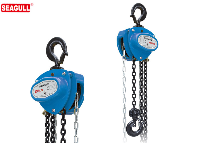 Chorme Surface Manual Chain Block 1 Ton , Lift Height 3m - 18m