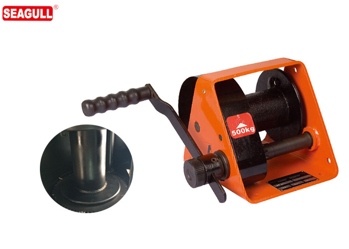 HWG Type 500kg Hand Lifting Winch With Two Way Ratchet , Worm Gear Hand ...