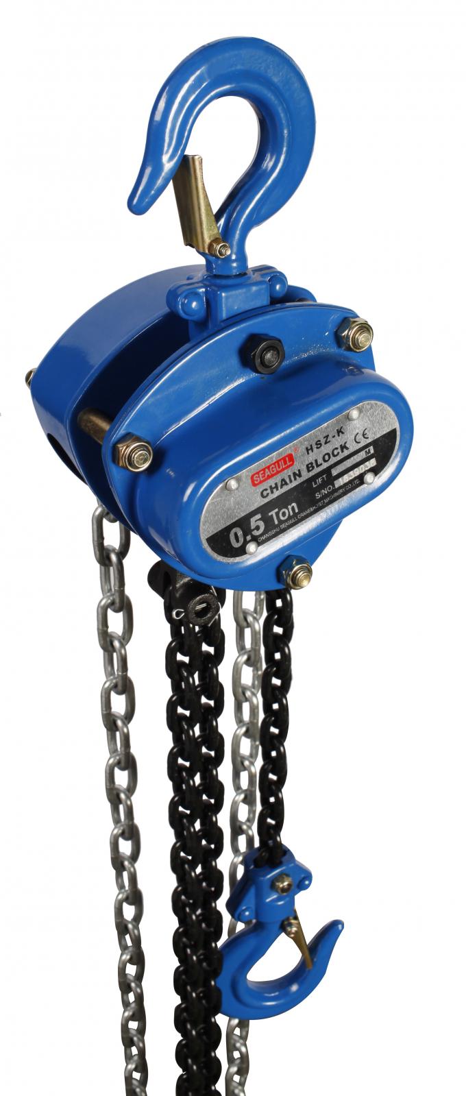 0.5 Ton Manual Chain Block Hoist Single Chain Type With Overload Protection