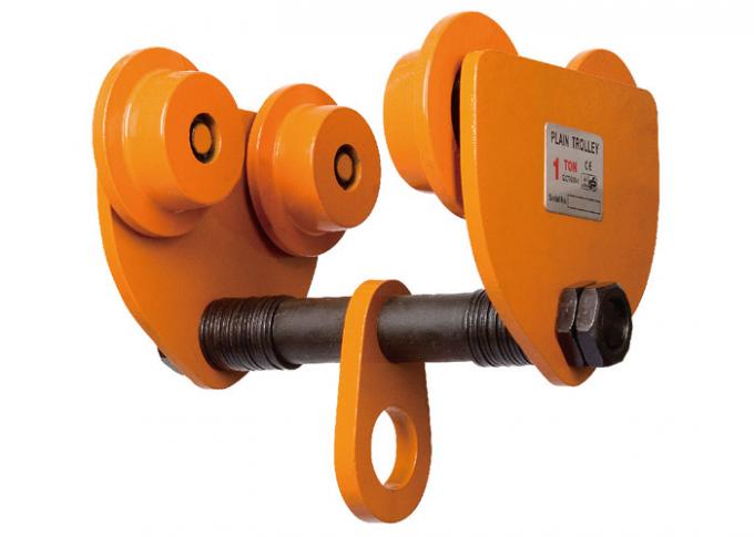 GCT610 Orange Chain Hoist Trolley , 10 Ton Manual Hoist Trolley